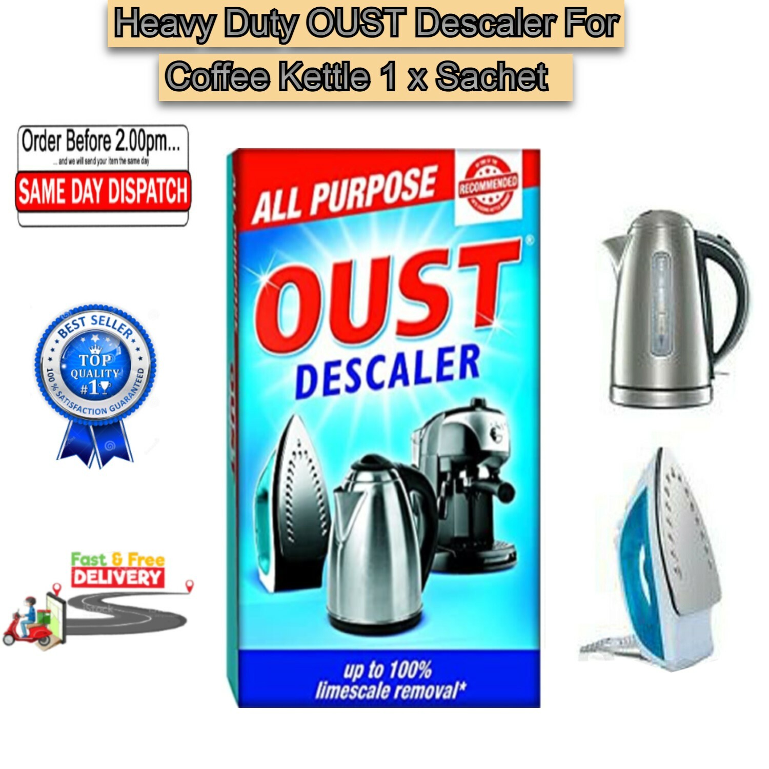 OUST All Purpose Descaler for Coffee Kettle Iron Limescale Remover ...