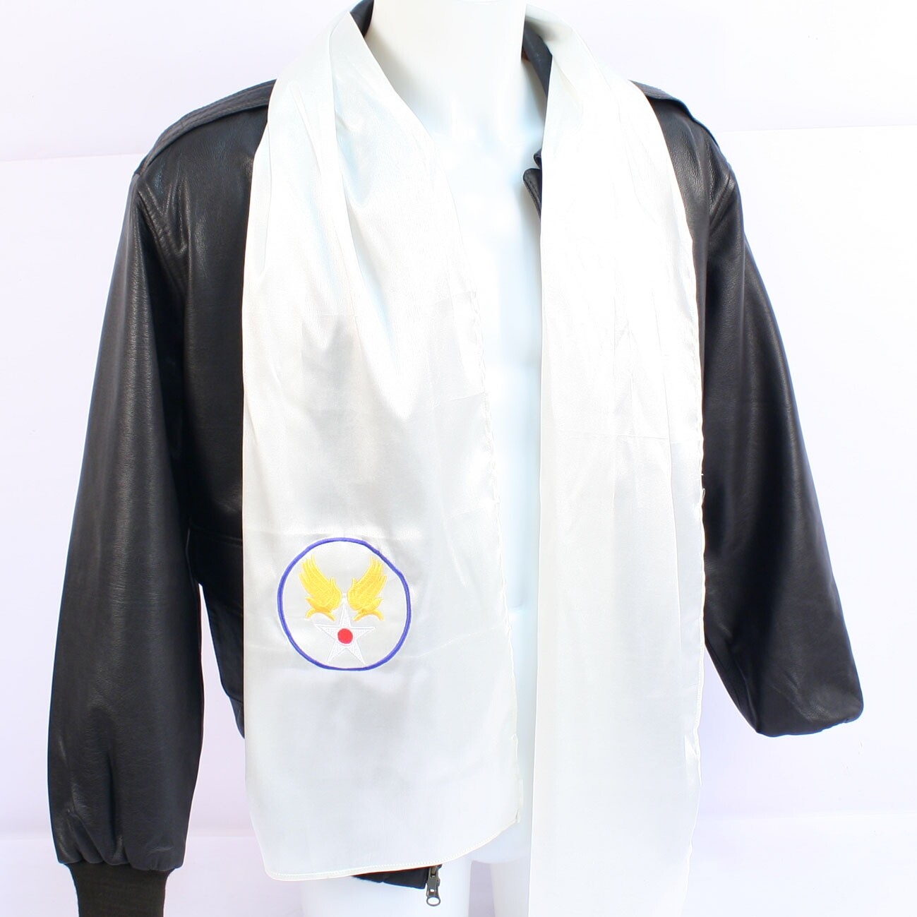Replica US WW2 USAAF Pilots Army Air Force White Silk Scarf AG847 | eBay