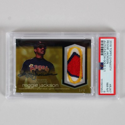 2018 Topps Dynasty Reggie Jackson Graded Card #RJX7 AUTO Patch Gold 1/1 ...