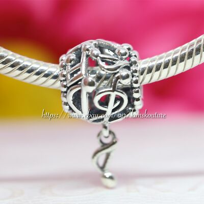 Authentic Pandora Openwork Music Notes 798779C00 Sterling Silver Charm ...