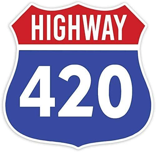 Highway 420 Weed Cannabis Marijuana Sticker Decal 5" | eBay