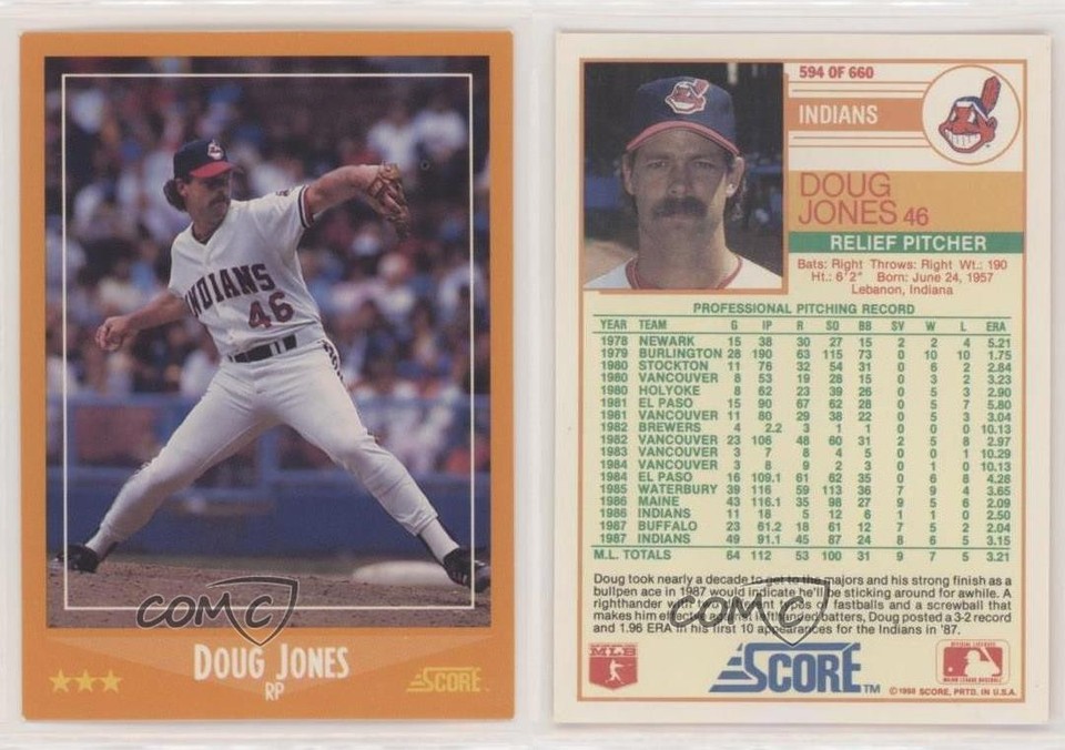 1988 Score Factory Set High Gloss Doug Jones #594 Rookie RC te2 | eBay