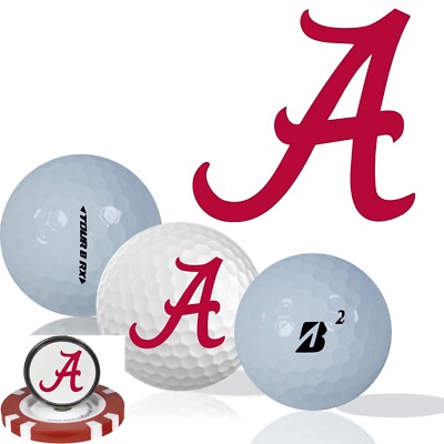 NCAA Alabama Crimson Tide •Golf Balls 12 pack •Bridgestone Tour B RX ...