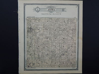 Wisconsin, Shawano County c. 1911 Plat Map Aniwa Township K19#72 | eBay