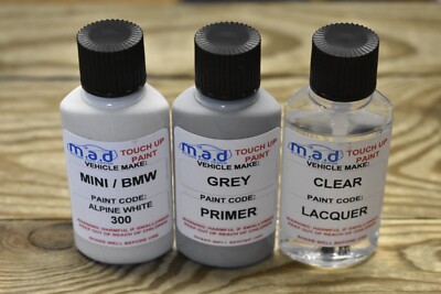 ULTIMATE BMW ALPINE WHITE III 3 300 PAINT TOUCH UP KIT 30ML M3 M5 X5 X3 ...