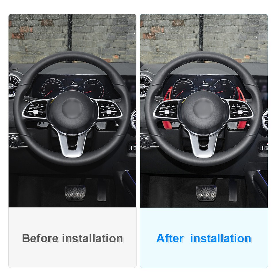 Red Gear Shift Paddles Paddle Shifters For Mercedes Benz C Class,CLA ...