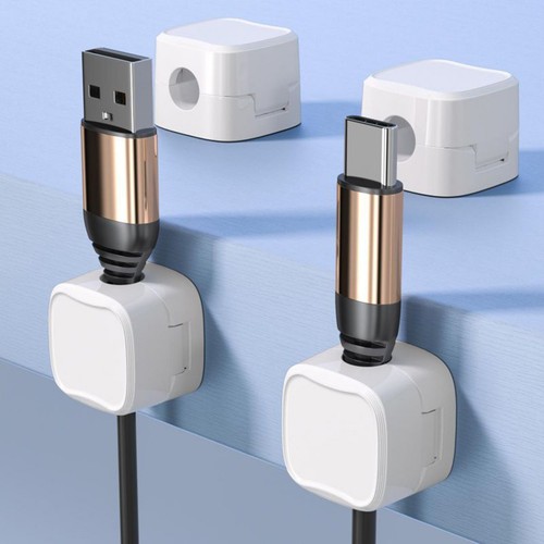 6PCS Magnetic Cable Clips Self-Adhesive Cord Organizer Holder Desk ...