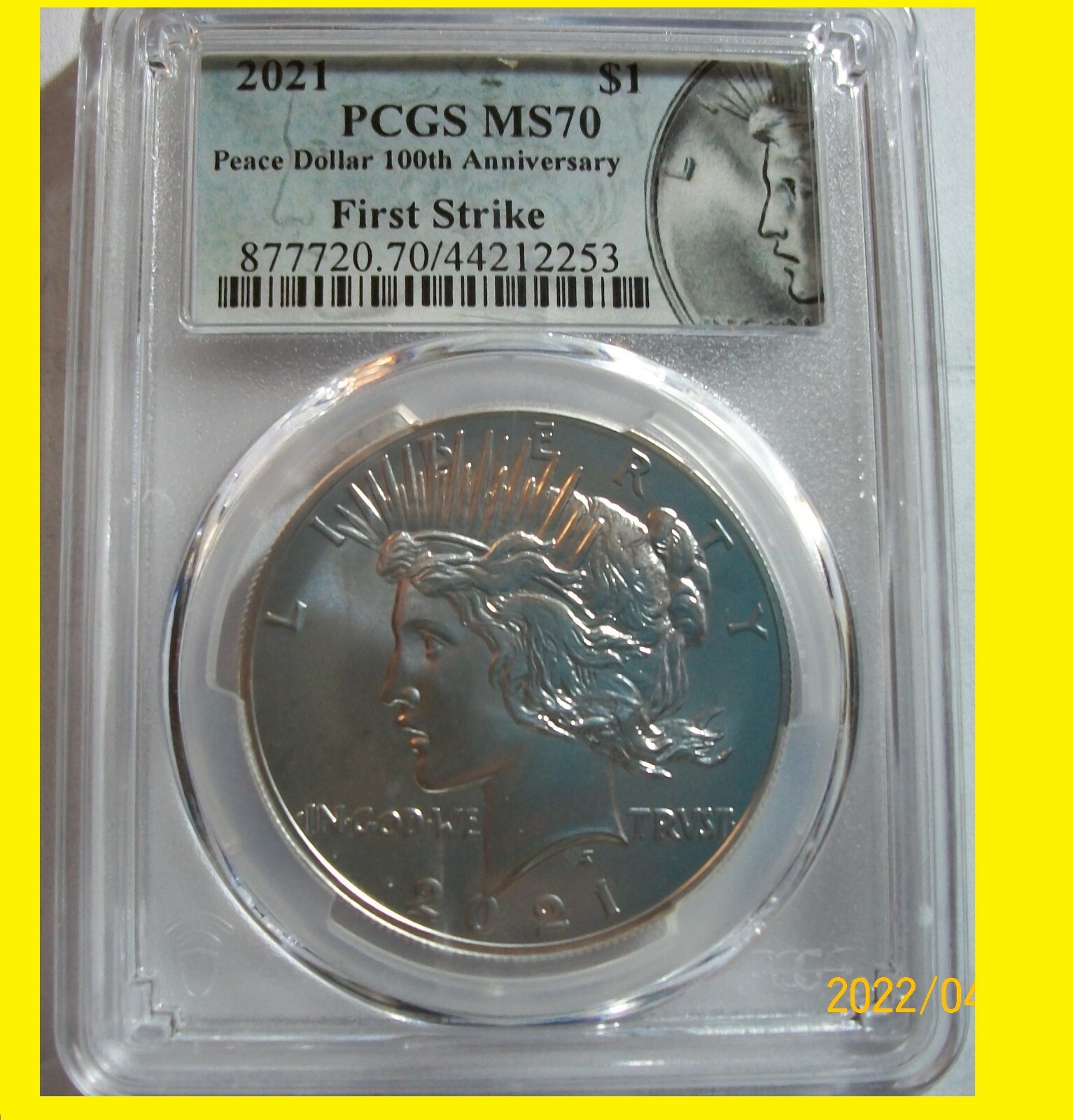 2021 PEACE P Silver Dollar 1 COIN PCGS MS 70 FIRST STRIKE PCGS value ...