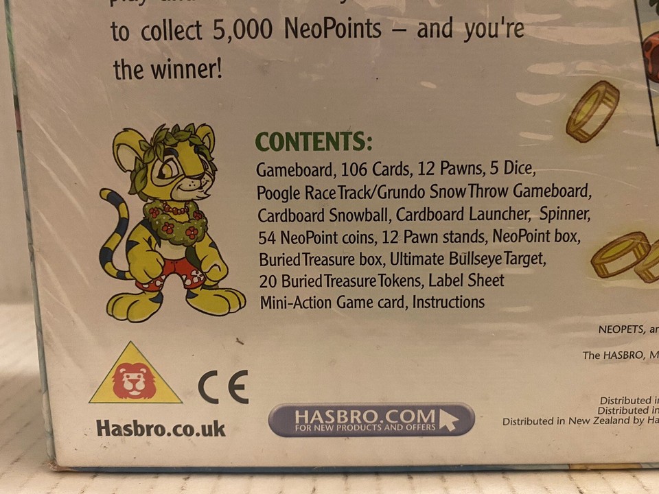 Rare Hasbro 2003 Neopets Adventures In Neopia Board Game New Sealed ...