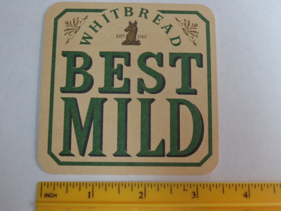 Beer Coaster ~ WHITBREAD Brewing Best Mild Bitter ~ British Brewery ...