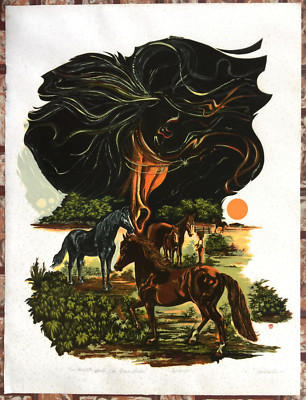 David Goitia Serigraph Horses Bebetito La Yegua Madre Puerto Rico 1984 ...