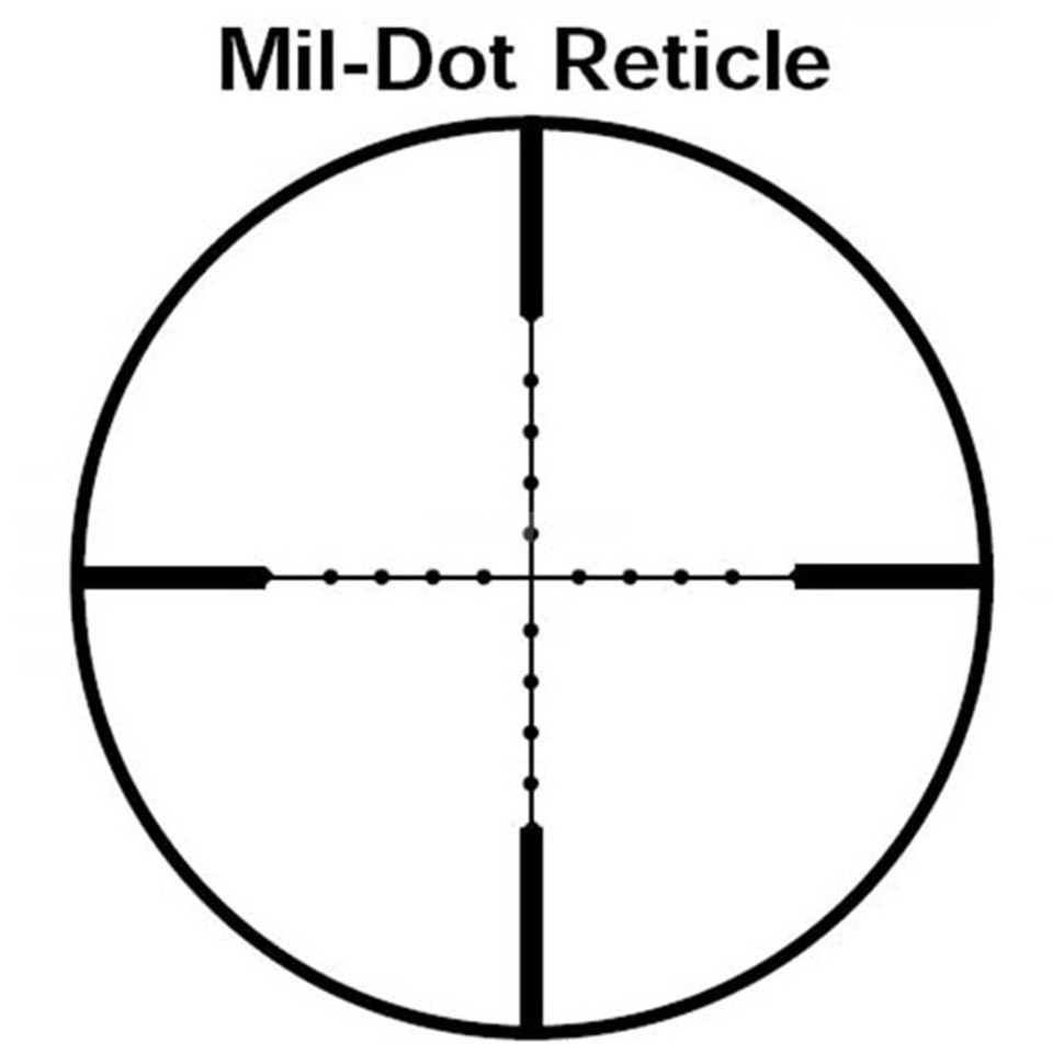 TACFUN 4x32 Compact .22 .223 .177 Rifle Scope Mil Dot Reticle w/ Rings ...