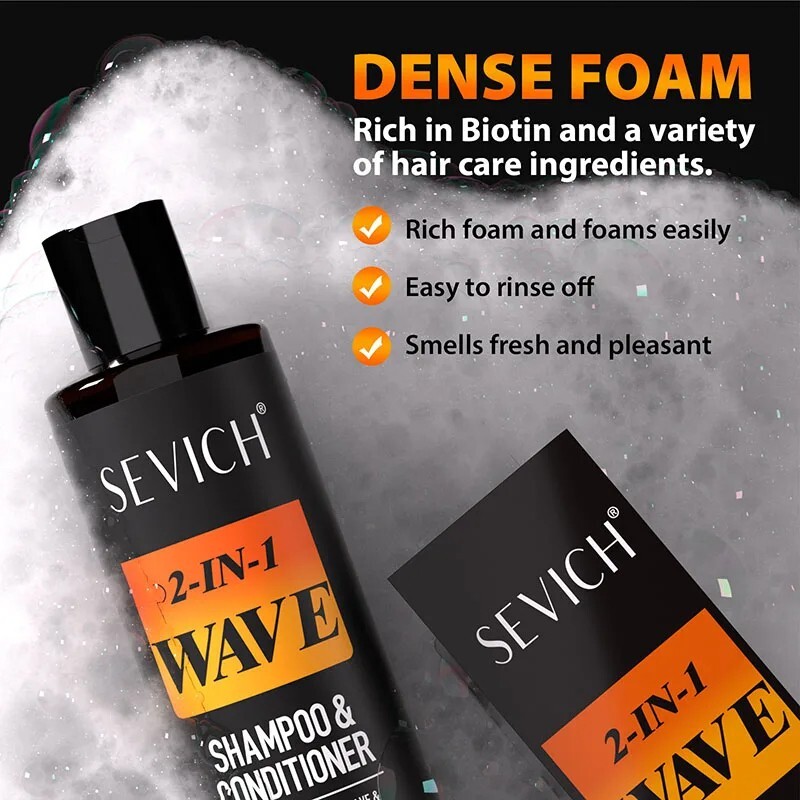 200ml Waves Shampoo 360 Deep Clean Anti-Hair Loss Waves Control Pomade ...