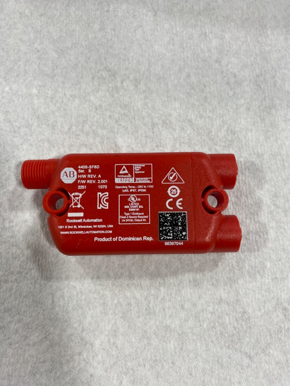 Allen-Bradley 440S-SF8D GuardLink Enabled Tab OSSD M12 8 Pin Device ...