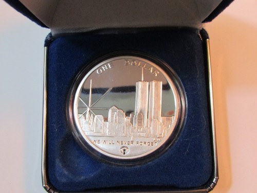 2004 Freedom Tower World Trade Center Proof Silver Dollar Coin .999 ...