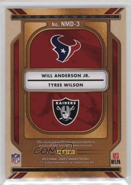 2023 Panini Gold Standard /199 Will Anderson Jr Tyree Wilson #NMD-3 ...
