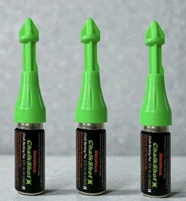 3 Pack DuraMark Chalkshot Green Chalk Marking Pen Air Gas MarxMate Spot ...