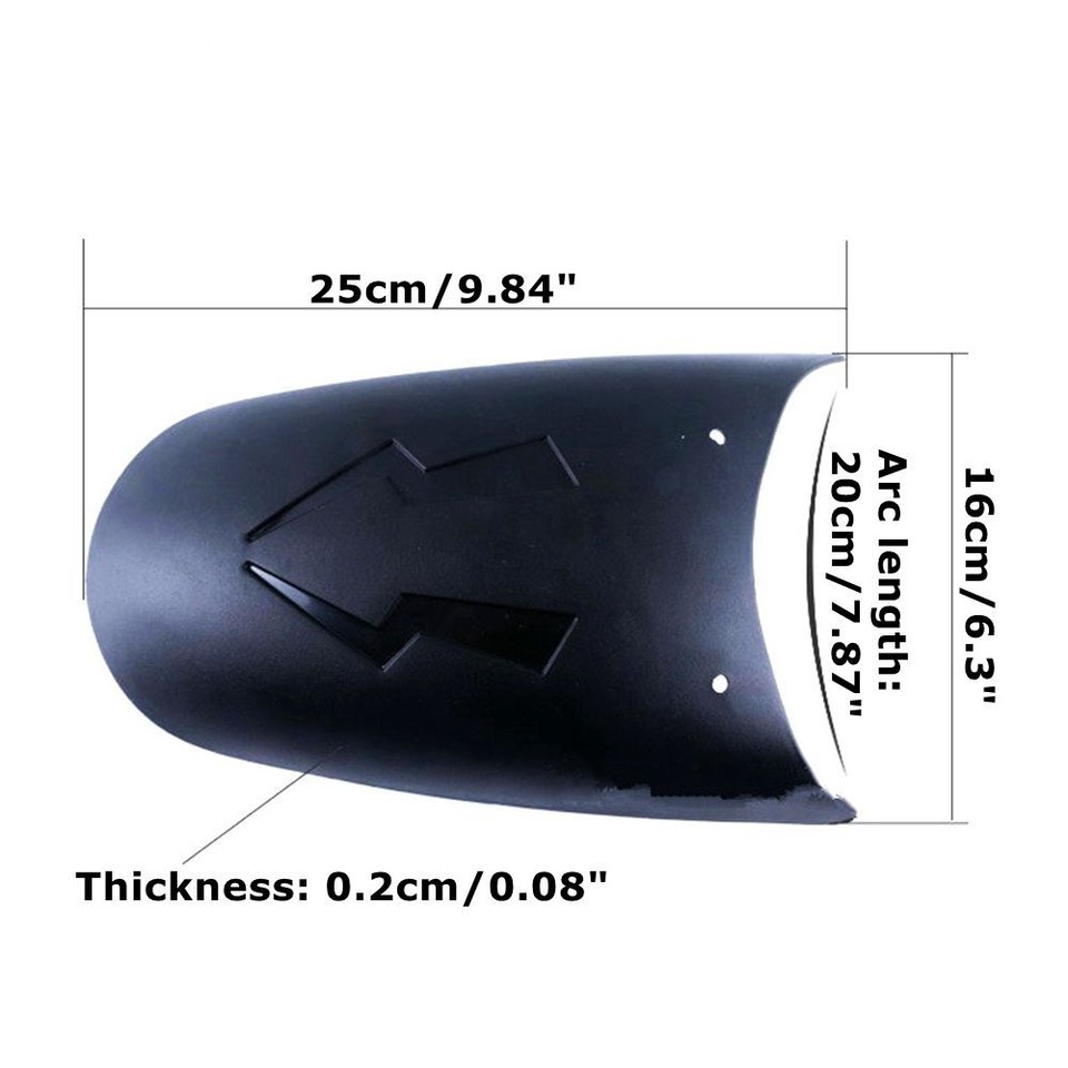 Universal Motorcycle Motorbike Mudguard Front Extender Black | eBay UK