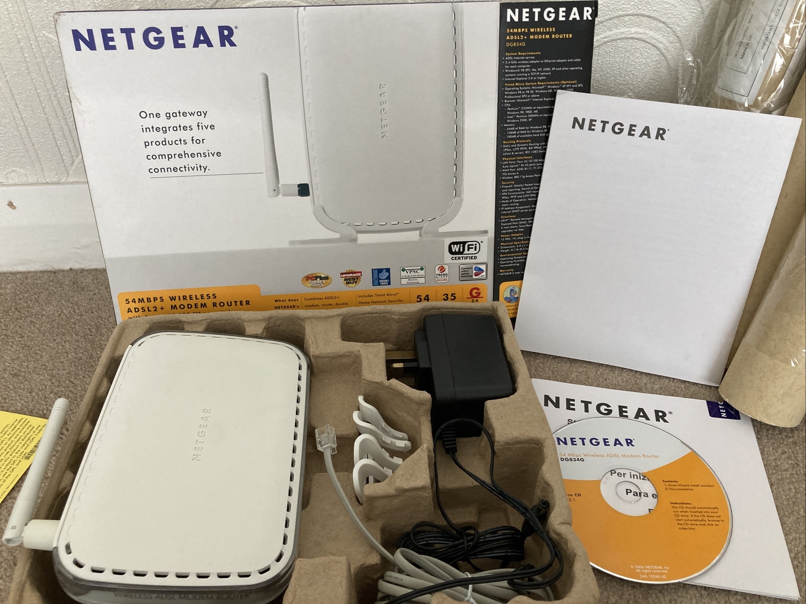 NETGEAR DG834G 54 Mbps 10/100 Wireless G Router (DGB111GUK) for sale ...