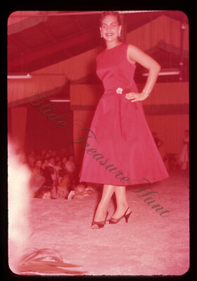 Pretty Woman Fashion Show Dress 1950s Slide 35mm Ektachrome | eBay