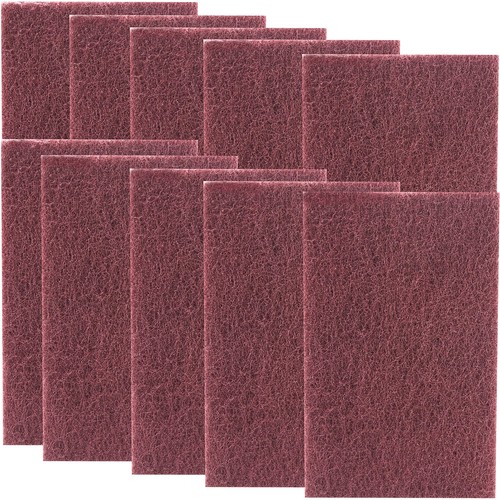 Heavy Duty Xl Red Scouring Pads. 6x9 In 10 Pack Of Scrubber Tools For ...