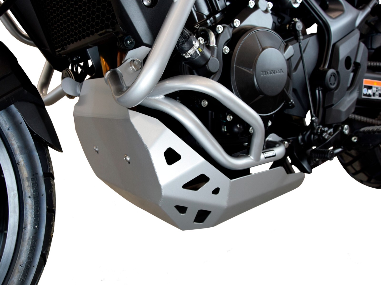 Lower crash bars +silver steel ENGINE GUARD HEED Honda XL 750 Transalp ...