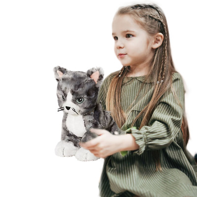 🌺 NEW IKEA 9" GRAY TABBY CAT KITTEN KITTY STUFFED ANIMAL TOY SOFT TOY ...