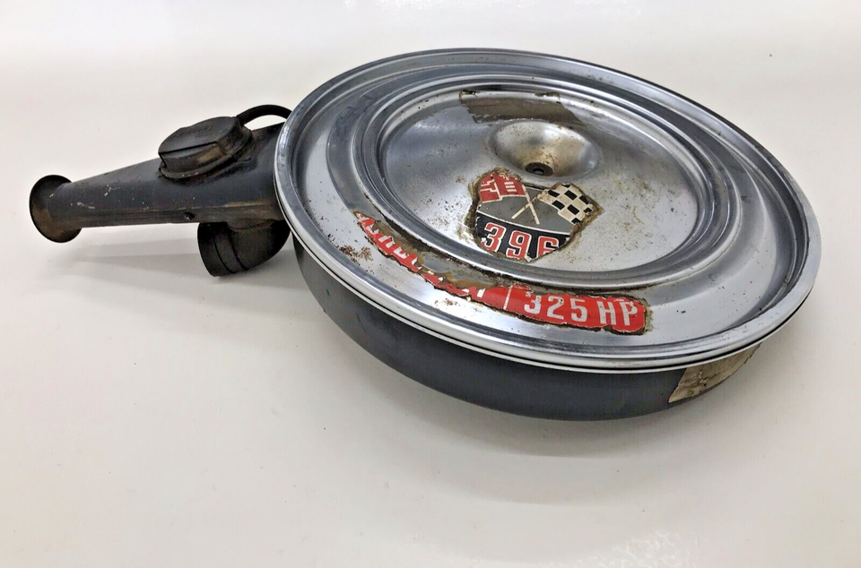 1968 Chevrolet 396 Air Cleaner GM Big Block Breather Base & Lid Impala ...