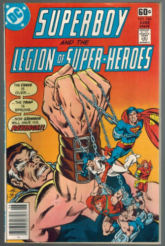Superboy & Legion of Super-Heroes 240 Grimbor! Dawnstar! Giant VF 1978 ...