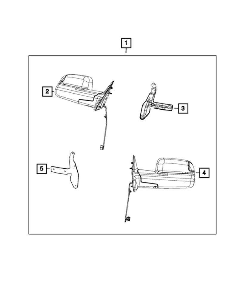 Genuine Mopar Outside Rear-view Mirror Left 68462879AA for sale online ...