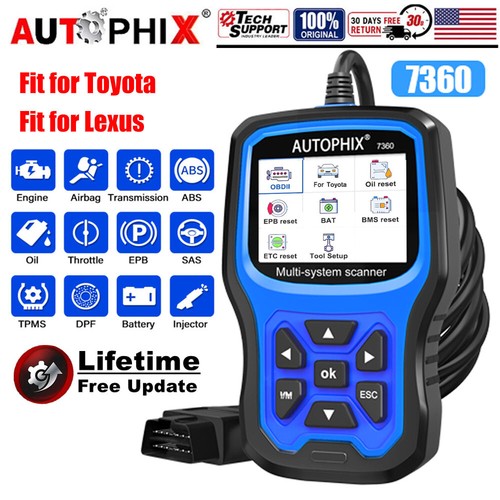 Full System OBD2 Scanner Diagnostic Tool ABS BMS EPB Code Reader Fit ...