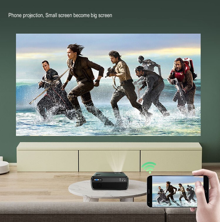 5G Wi-Fi 1080P FHD Portable Projector With 120", 03/06/2024