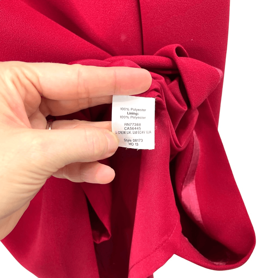 J. Crew Crepe short-sleeve dress Size 4 Red Sheath Career | eBay