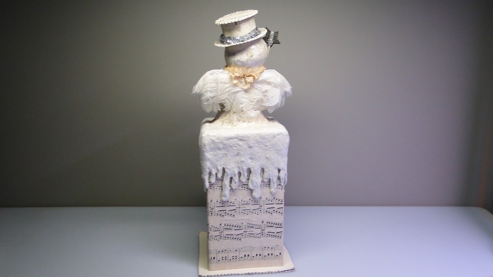 Dee Foust For Bethany Lowe 15" Snowman Winter Angel Figure Chimney | eBay