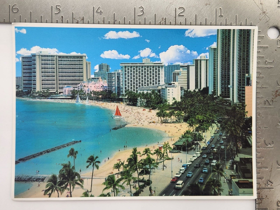 Vintage postcard Hawaii Waikiki Beach & Royal Hawaiian Hotel Unposted ...