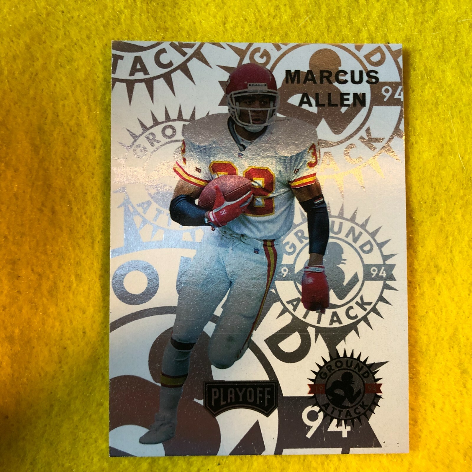 MARCUS ALLEN , CHIEFS & RAIDERS , 1994 PLAYOFF, GROUND ATTACK FOOTBALL ...