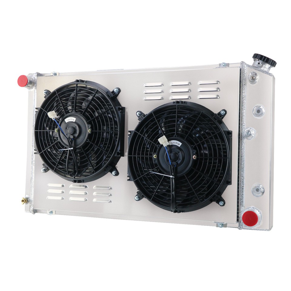 CU161 3 Row Radiator&Shroud Fan For 1973-1986 Chevy GMC C10 C20 C30 K10 ...