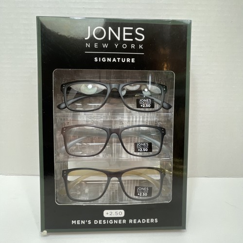 3 Pairs Jones New York Signature Men’s Designer Readers Glass +2.50 ...