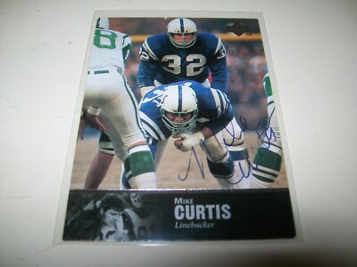 1997 UPPER DECK LEGENDS MIKE CURTIS AUTOGRAPH AUTO #93 BALTIMORE COLTS ...