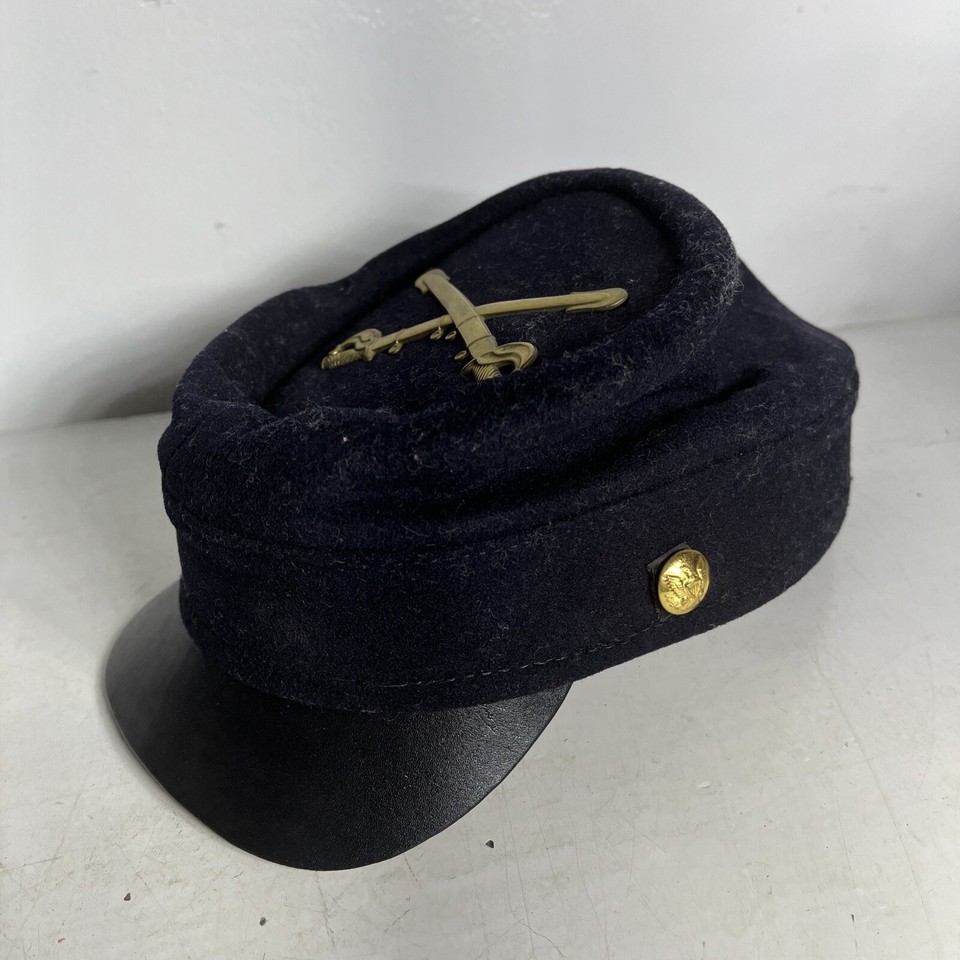 CIVIL WAR UNION Reenactment KEPI with CAVALRY CROSS SWORDS INSIGNIA on ...