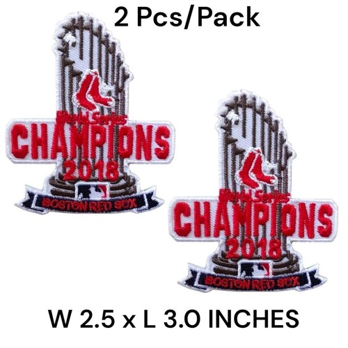 2PCS BOSTON REDSOX Champions Cup Embroidered Iron On Patch 806719829358 ...