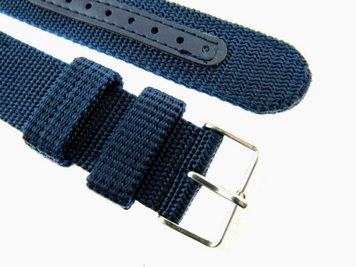 20mm Blue Nylon Woven Watch Strap | eBay UK
