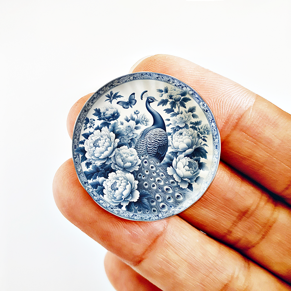 Miniatures Ceramic Delft Blue Plate Chinoiserie Collectors Dollhouse ...