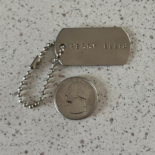 Perry Ellis Clothing Company Medal FOB Keychain Key Ring #47807 | eBay