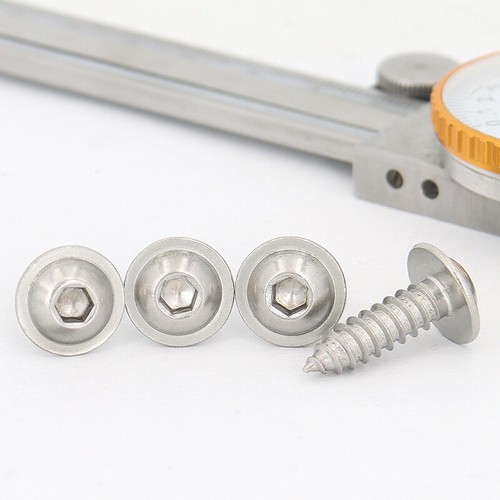 304 Stainless Steel Hex Socket Button Flanged Washer Head Self Tapping ...