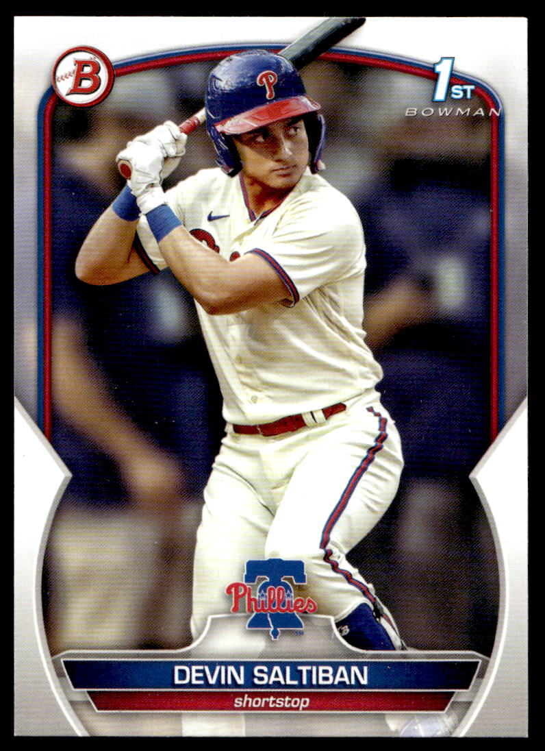 Devin Saltiban 2023 Bowman Draft BD-2 Philadelphia Phillies Baseball ...