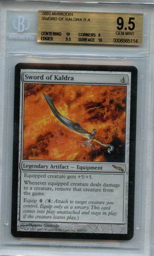MTG Sword of Kaldra BGS 9.5 MTG Mirrodin Magic card Amricons 5114 | eBay