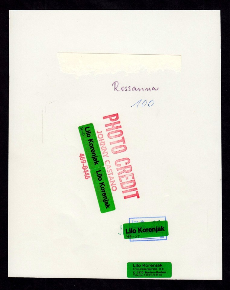 US PIN-UP Modell ROSSANA DORIA Rossanna * "L" 60s JOHNNY CASTANO ...