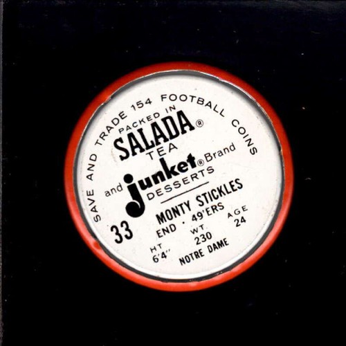 1962 Salada Coins #33 Monty Stickles EXMT+ J2933456 | eBay