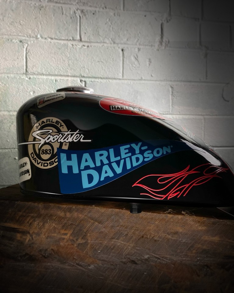 For Harley-Davidson - Tank Decals Sticker SET | Sportster Dyna Softail ...